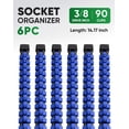 UYGDUY-6PC ABS Socket Organizer, Socket Rails Fit 3/8 inch Drive, Heavy ...