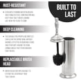 UYGDUY-Buena Stainless Steel Toilet Brush with Holder, Bowl Scrubber ...