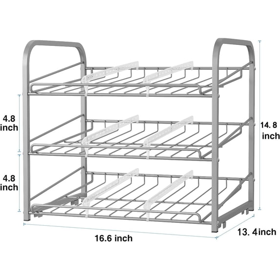 UYGDUY-Can Rack Organizer, 3 Tier Stackable Can Storage Dispenser,for ...