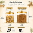 UYGDUY-Sheechung 2Pack Acrylic Jar with Gold Stainless Steel Lid Set ...