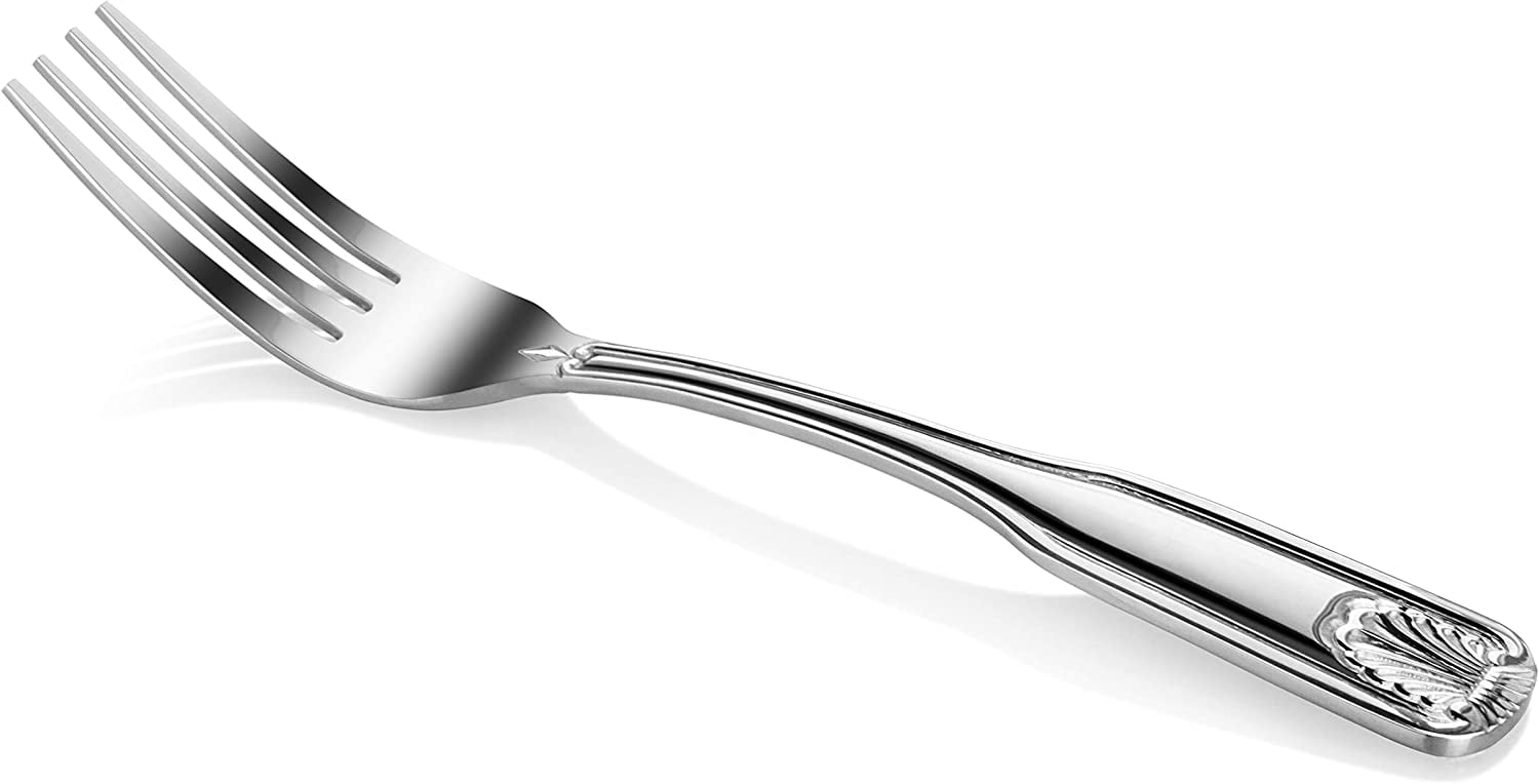 UYGDUY-Shell Pattern 18/0 Stainless Steel Dinner Fork, 7.7-Inch, Set of ...