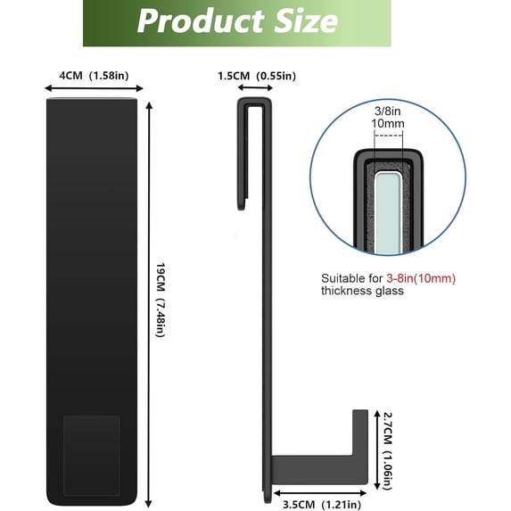 UYGDUY-Shower Door Hooks, Heavy Duty Rack Hooks for Robe, Stainless ...
