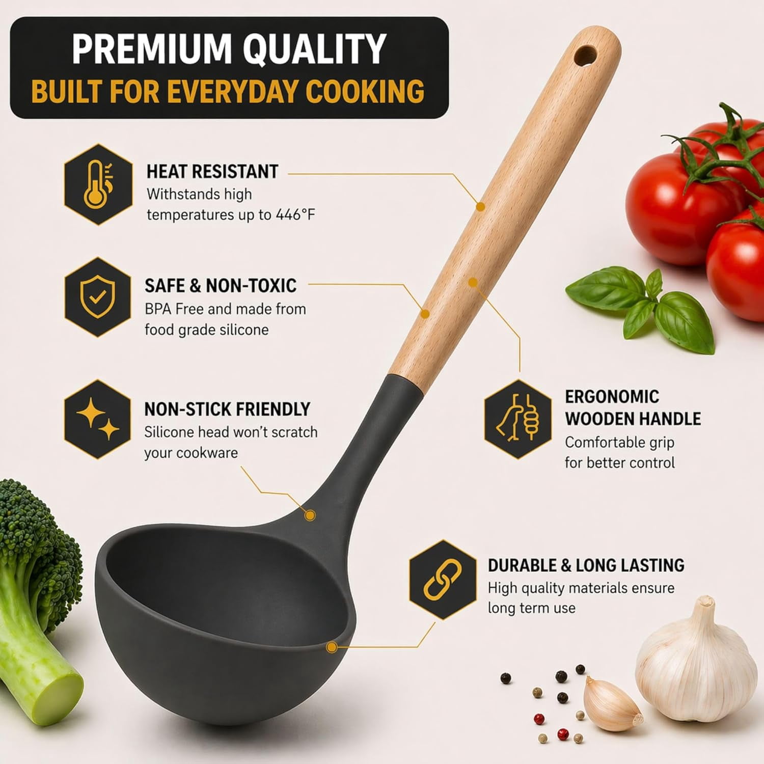 UYGDUY-Silicone Cooking Utensils Set (12 PCS), Heat Resistant 446°F ...