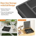 UYGDUY-Silverware Organizer with Lid, Covered Utensil Tray for Kitchen ...