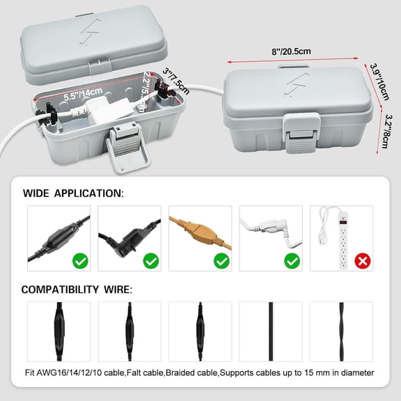 Waterproof Extension Cord Connector