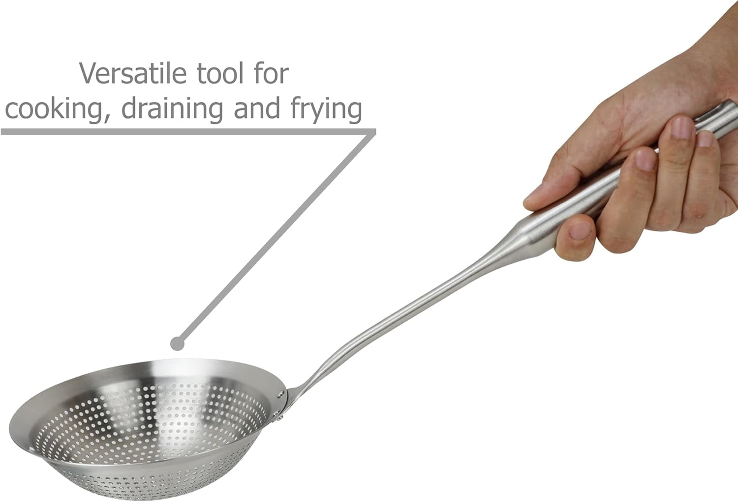 UYGDUY-Stainless Steel Skimmer Slotted Spoon Ladle for Cooking Draining ...