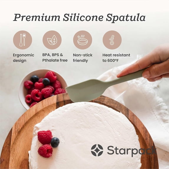 UYGDUY-Starpack 'Scrape & Stir' Silicone Spatula (11 Inch) - 600°F Heat ...