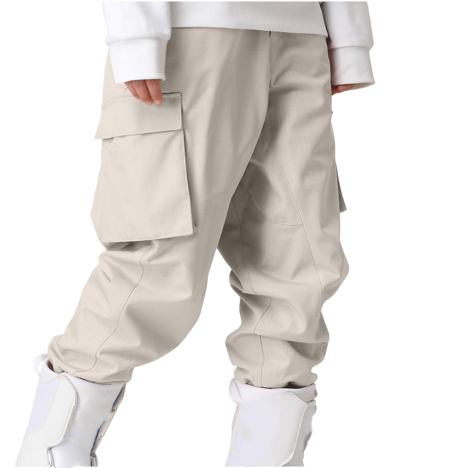 UYISJ Men's Baggy Cargo Snow Pants Warm Insulation Ski Pant Snowboard ...