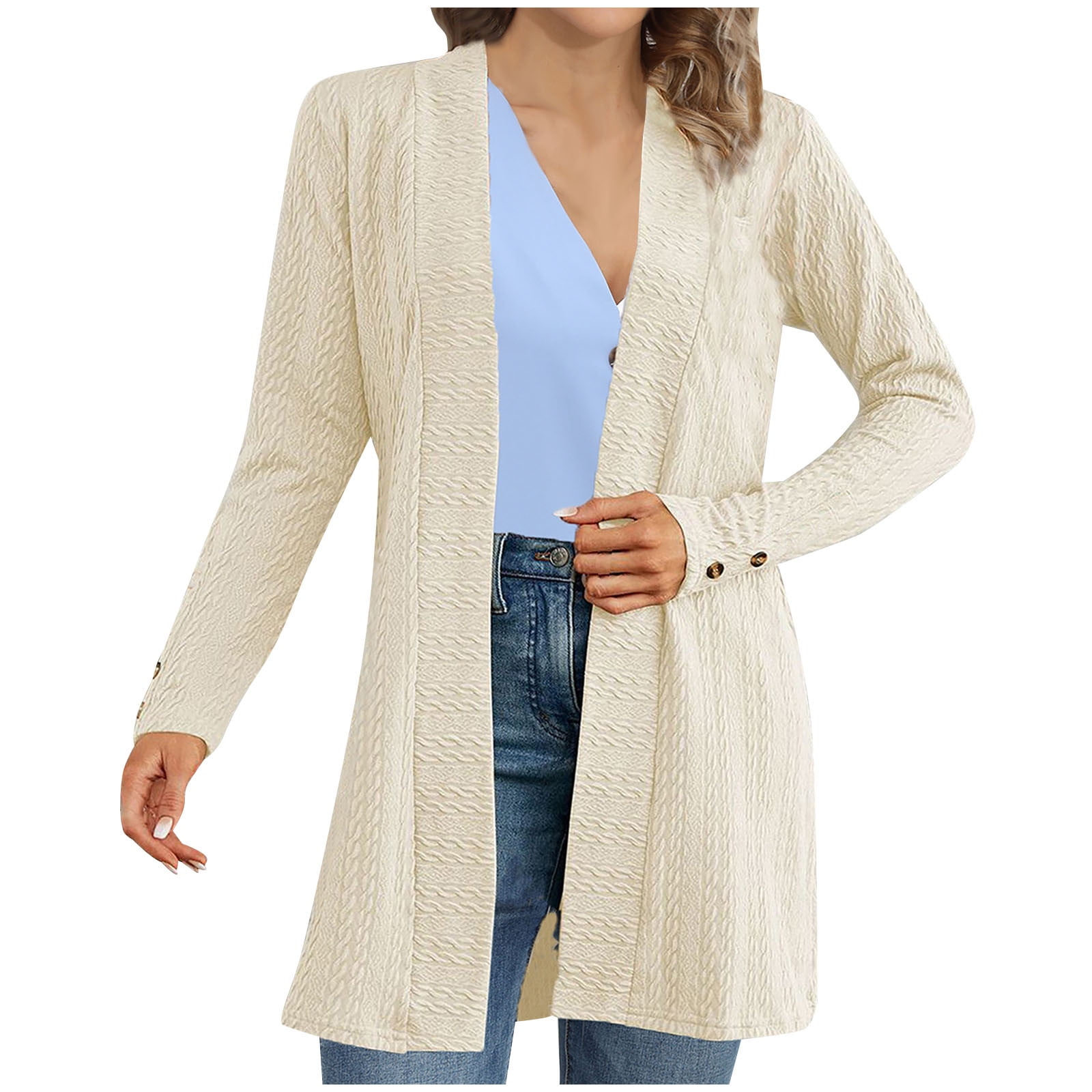 UYISJ Women's Lightweight Cardigan Sweater Casual Long Sleeve Knit ...