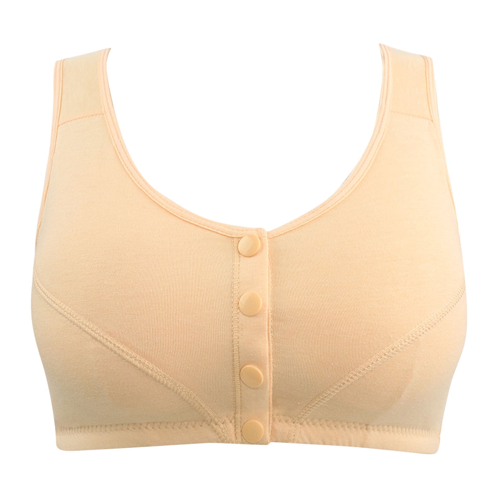 UYISJ Womens Daisy Bra Sports Push Up Bras Front Snaps Seniors Wireless ...