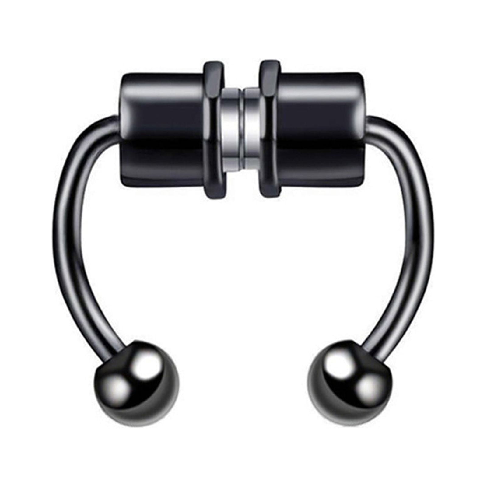 UYTIHGLOJK Fake Nose Ring Hoop Magnetic Septum Nose Ring Stainless ...