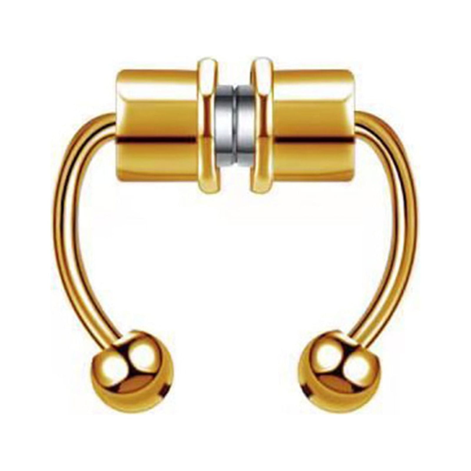 UYTIHGLOJK Fake Nose Ring Hoop Magnetic Septum Nose Ring Stainless ...