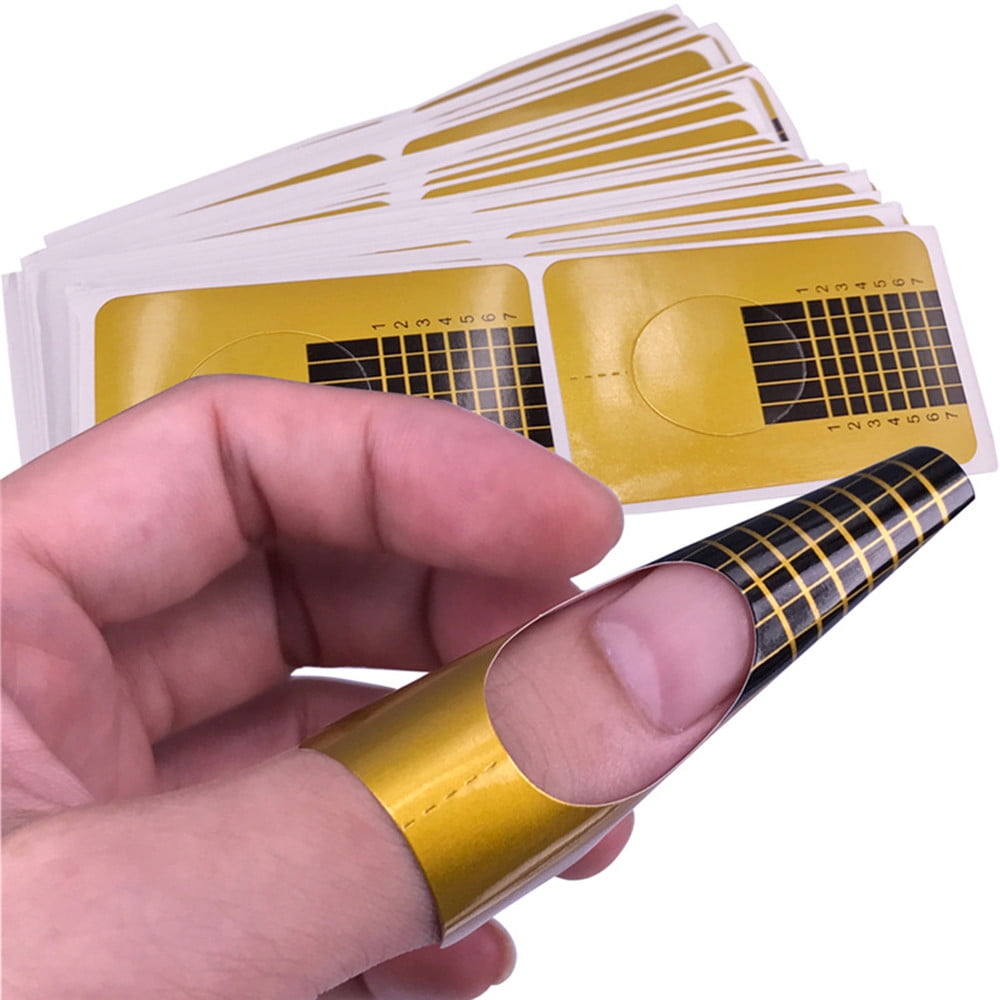 UYTIHGLOJK Gel 50Pcs Forms Tool French Art Tips DIY Extension Acrylic Nail beauty of joseon rare ...