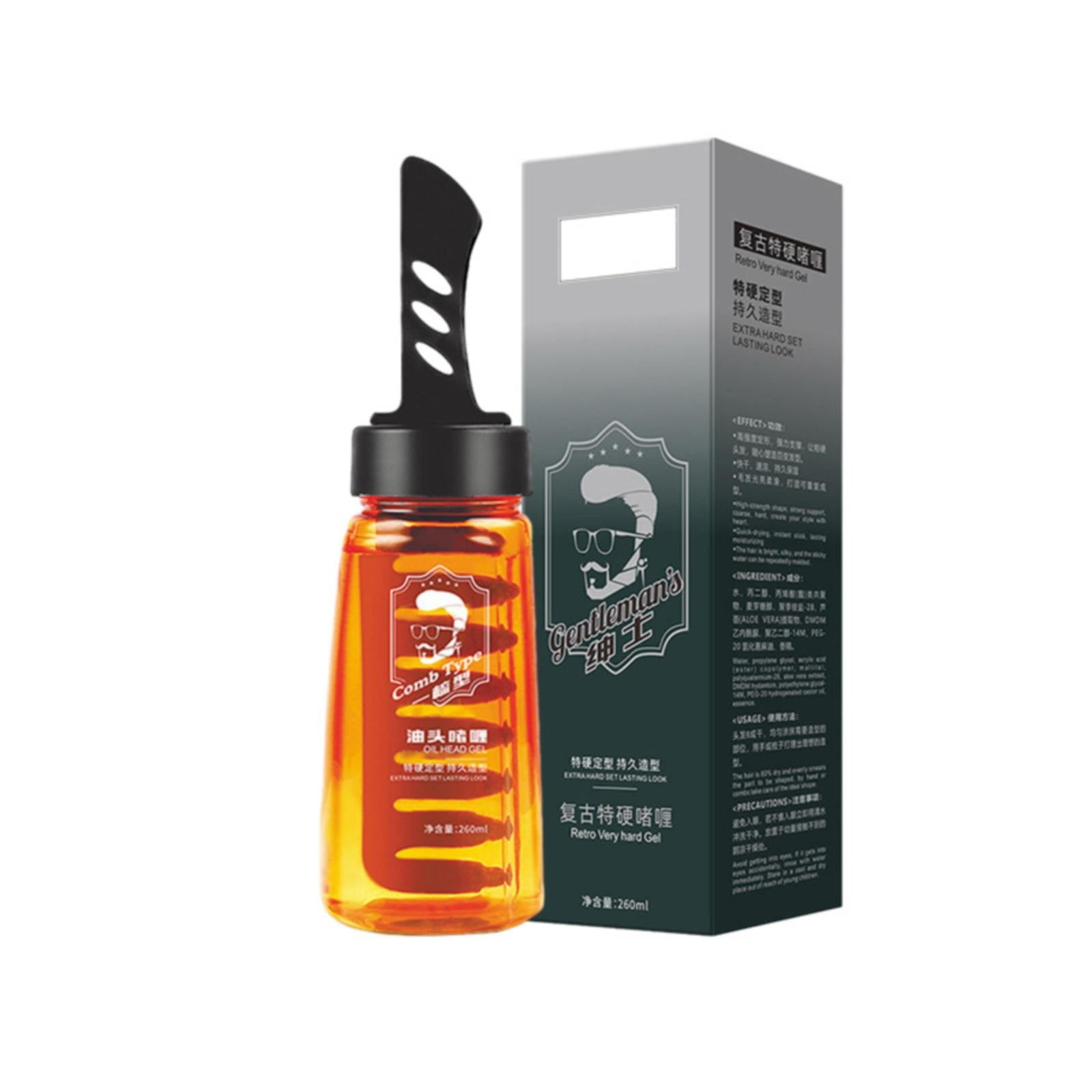 UYTIHGLOJK One Comb Shaping Styling Gel Comb Hair Oil Head Gel 2 In 1 ...