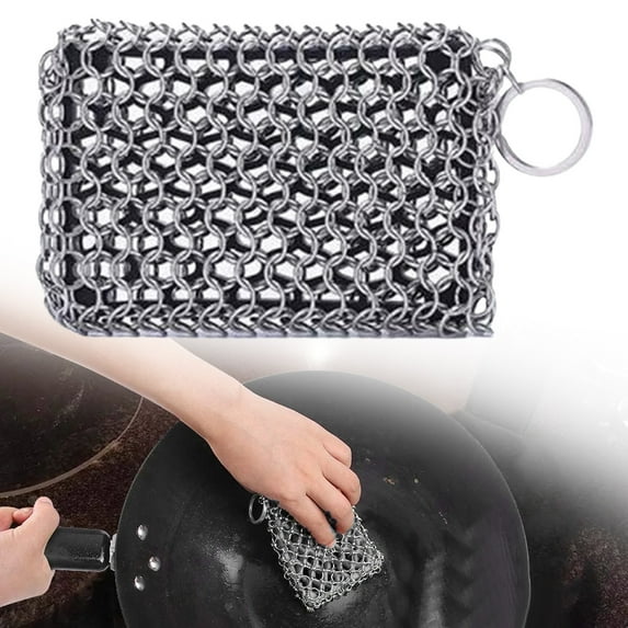 UYTRXJ Stainless Single Ring Cleaning Mesh Cloth Multi Purpose Kitchen ...