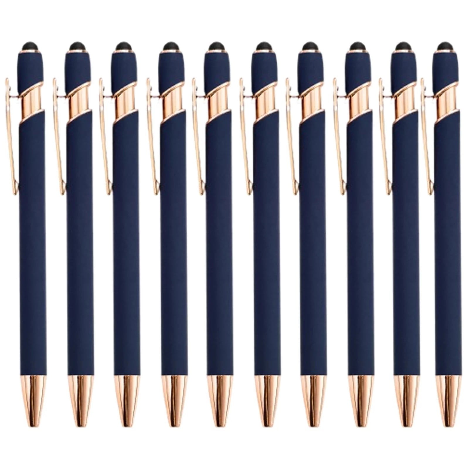 UYUH 12-Pack Rose Gold Metal Stylus Pen | 1.0mm Dual-Tip Ballpoint Pen ...