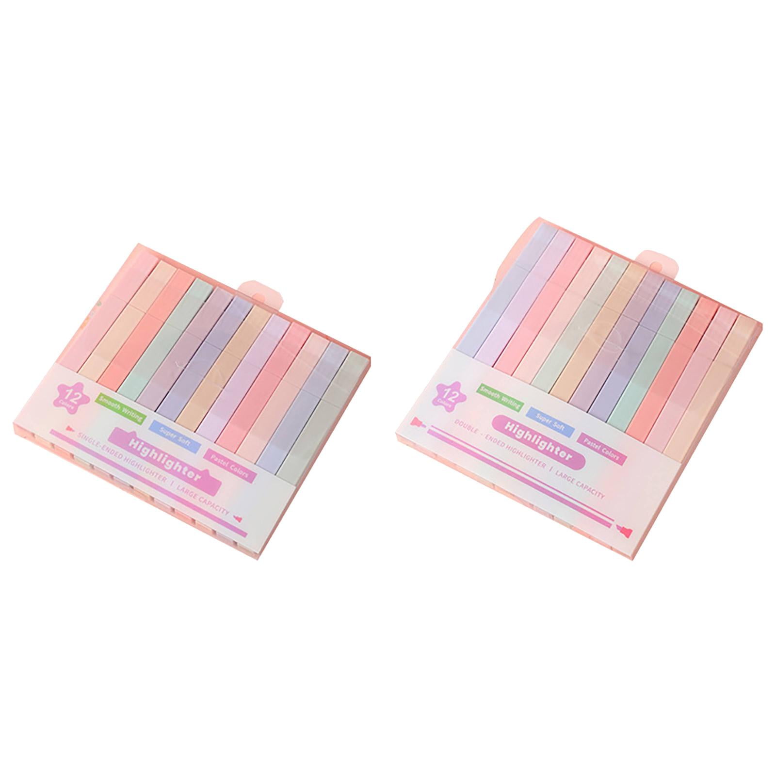 UYUH 12pcs Highlighters Pastel Highlighter&SINGLE DOUBLE HEADED SUIT ...