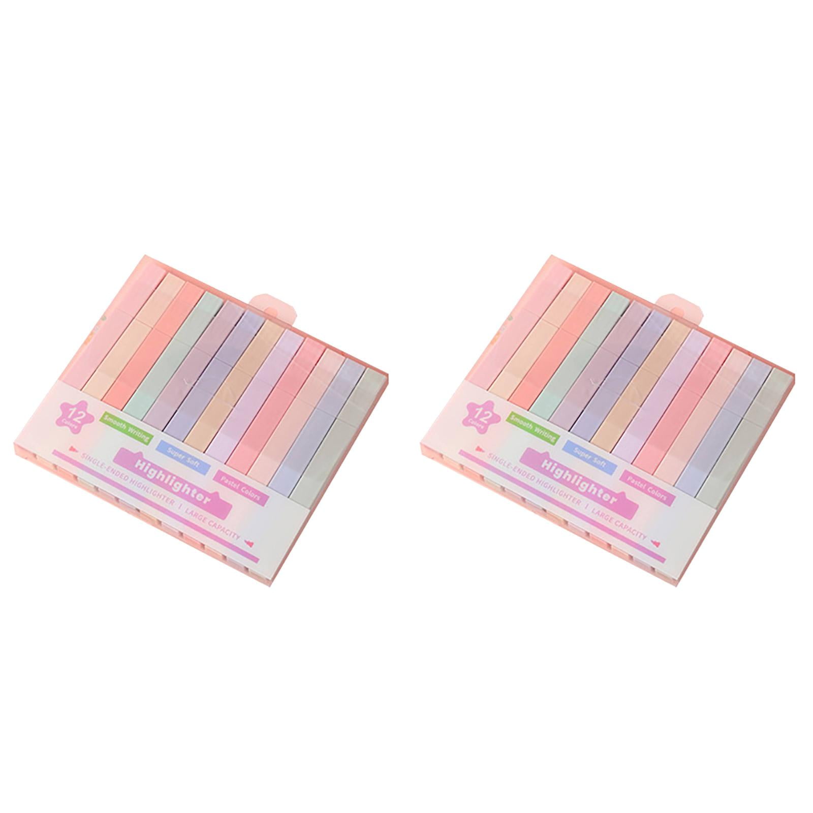 UYUH 12pcs Highlighters Pastel Highlighter&SINGLE DOUBLE HEADED SUIT ...