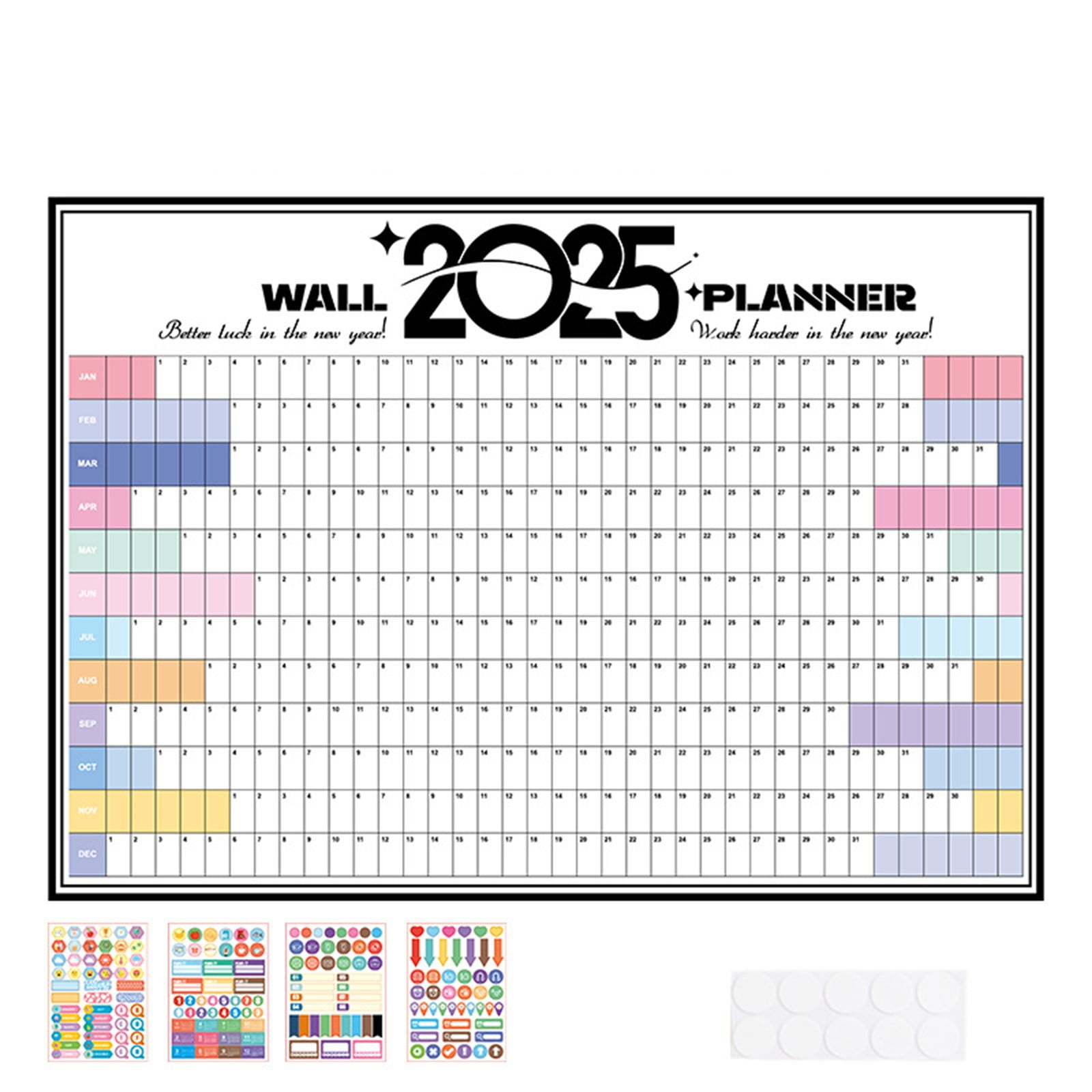 UYUH ‌2025 Year Planner Wall Calendar (74x52cm) Large Format Family ...