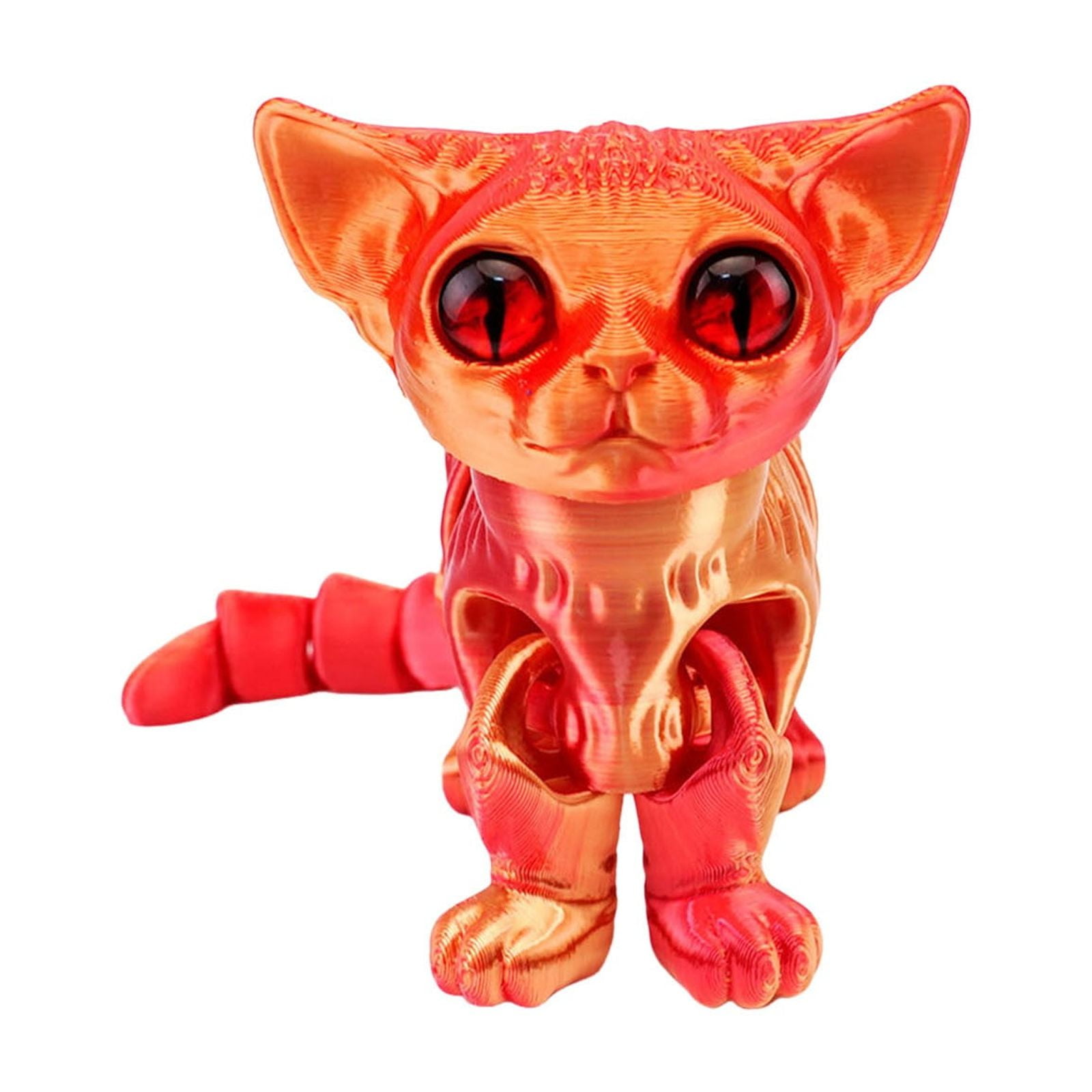 UYUH 3D Printed Cat Model Flexible Joint Mobility Statue, Interactive ...
