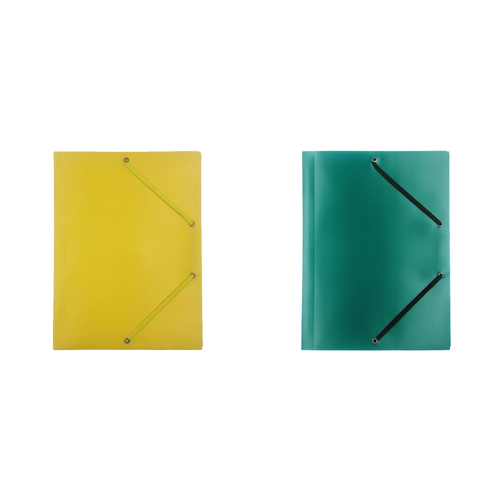 UYUH ‌A4 PP Plastic Corner Elastic Folder with Triple Bands 150 Sheet ...