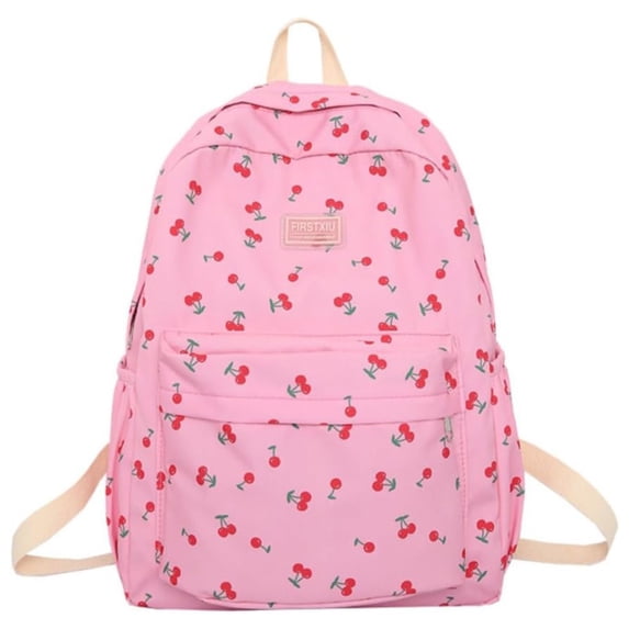 UYUH Cherry Print Backpack, Laptop Travel Casual Daypack with Multiple ...