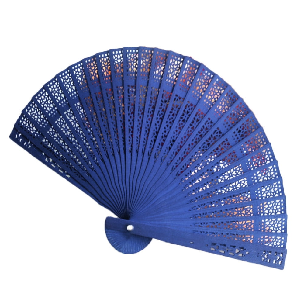 UYUH Folding Fan,Wedding Hand Fragrant Party Carved B-amboo Folding Fan ...