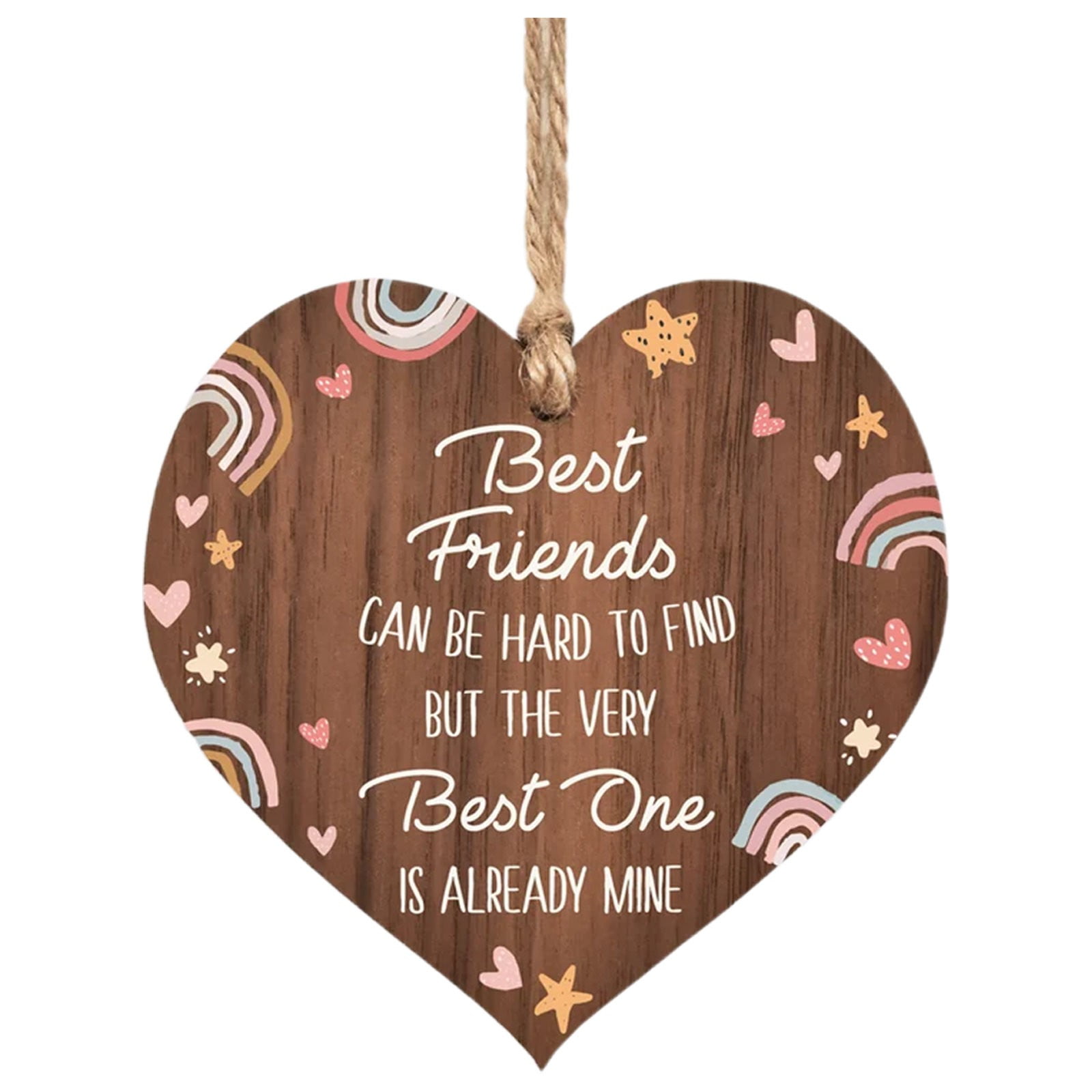 UYUH Funny Friendship Gifts for Women Men Best Friend Wooden Signs with ...
