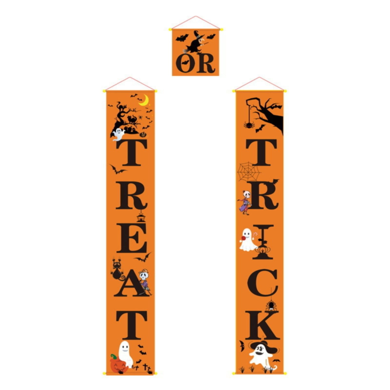 UYUH Halloween Outdoor Decorations Set Porch Signs & Front Door Banners ...