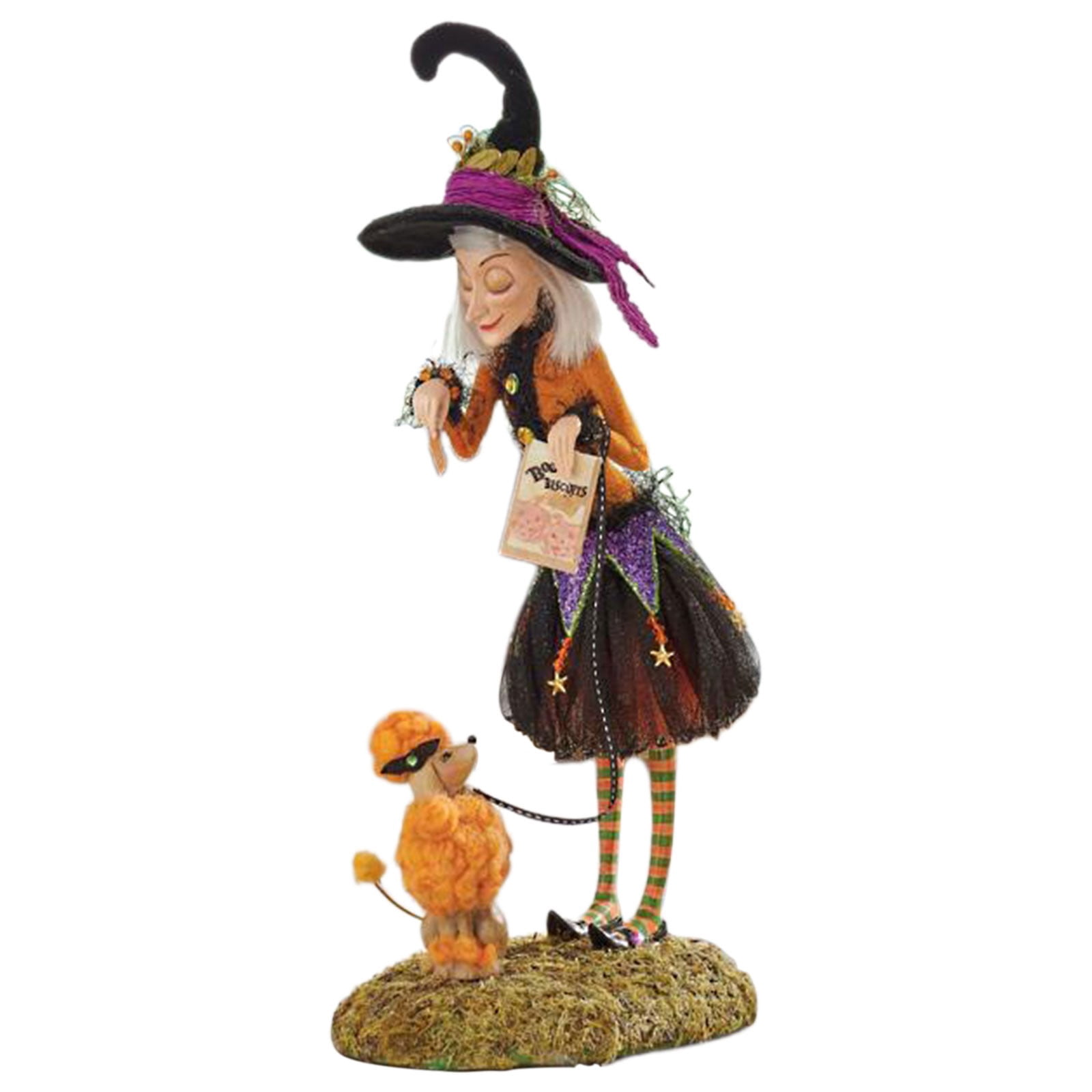 UYUH Halloween Witch Statue with Dog Resin Witchcraft Decor for Desk ...