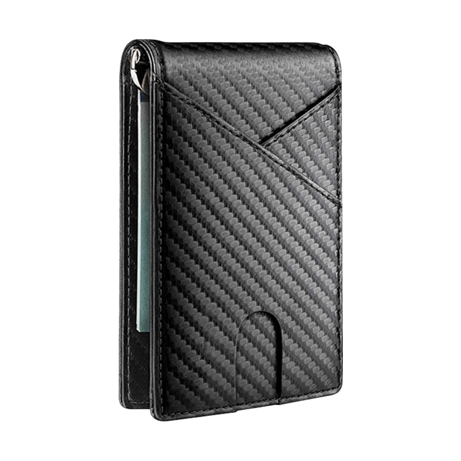 UYUH ‌Men's Leather Business Wallet Fiber Wallet for Dollar Bills, Slim ...