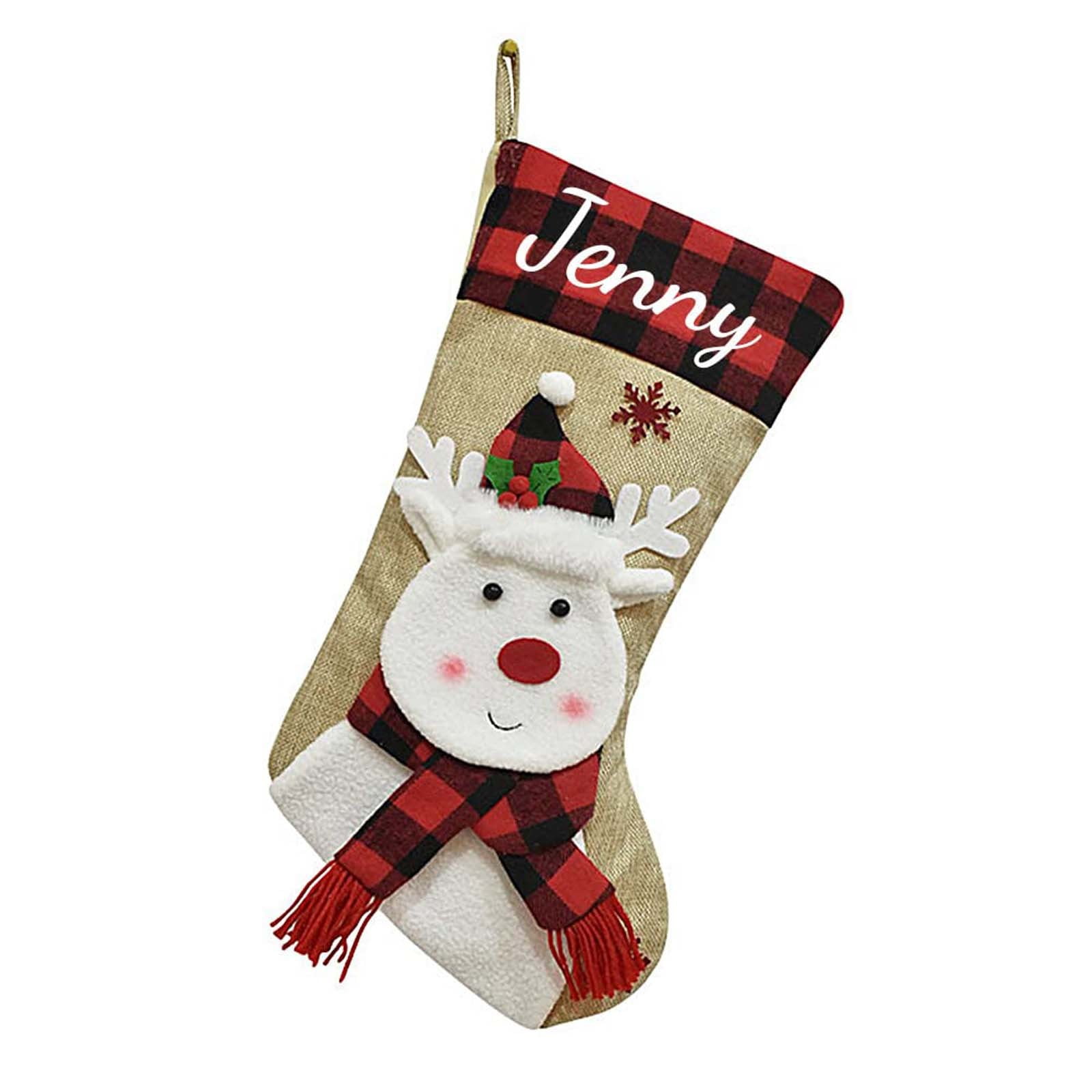 UYUH Personalized Christmas Stockings with Name | 18 Inch Deer Gnome ...
