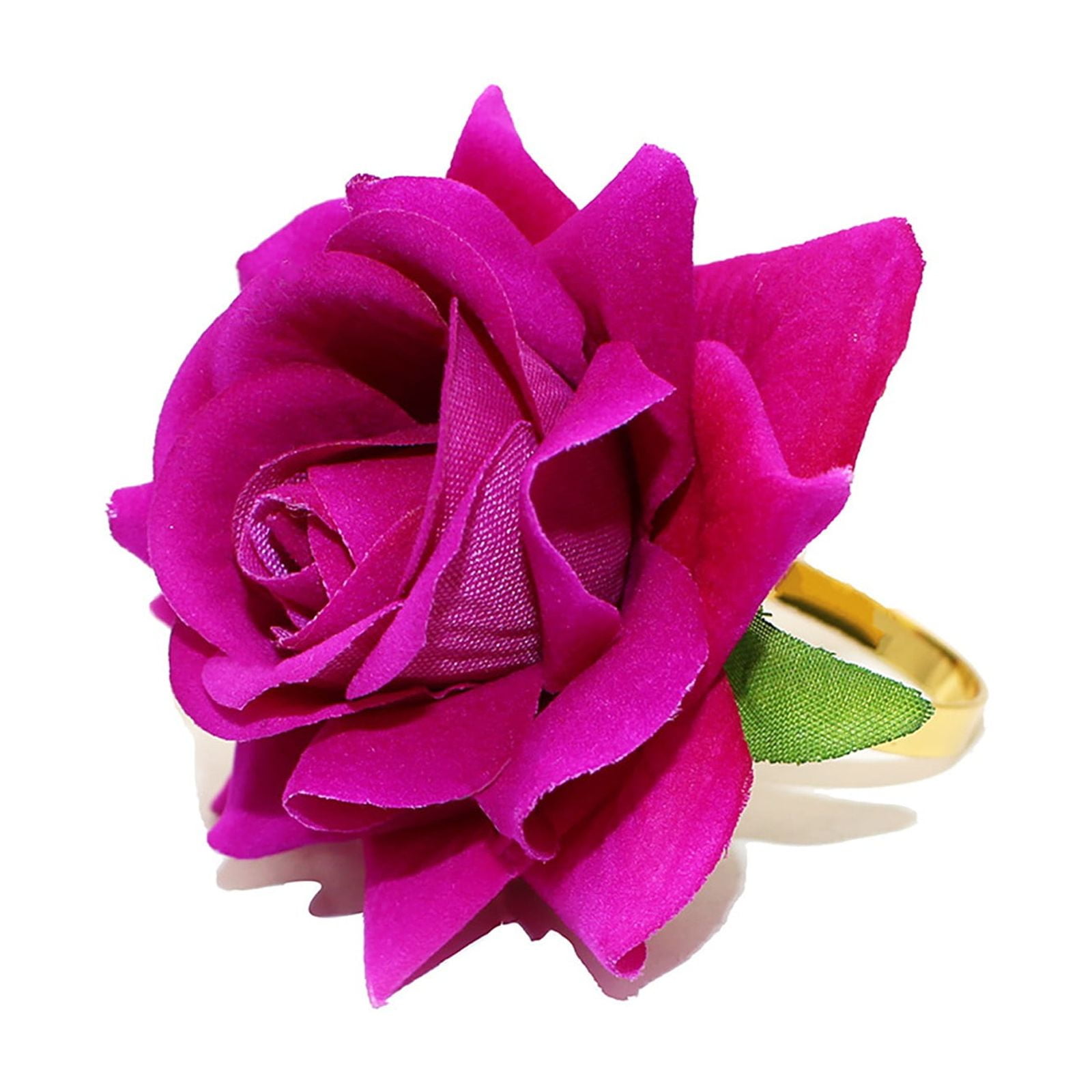 UYUH Rose Gold Napkin Rings for Wedding Elegant Floral Napkin Holders ...