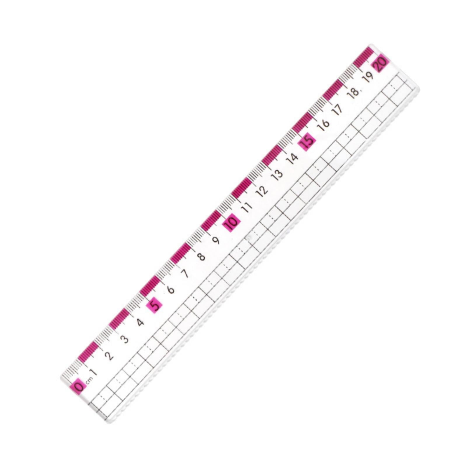 UYUH Ruler Straight Ruler 20cm Metric Clear Measuring Tool Checkered ...