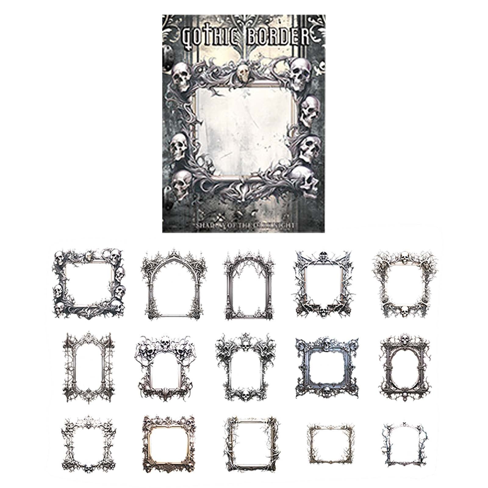 UYUH Stickers Decorations Dark Gothic Photo Frame Stickers Dark Night ...