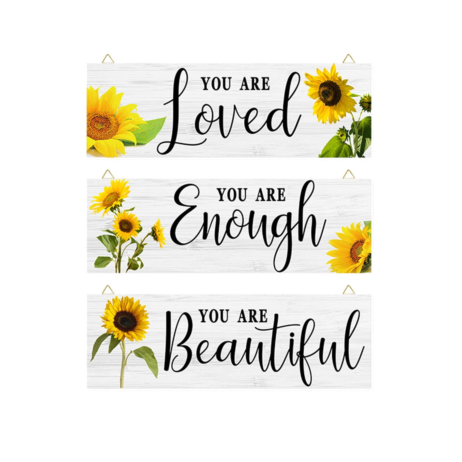 UYUH Sunflower Wooden Wall Hanging Farmhouse Home Decor Plaque for Door ...