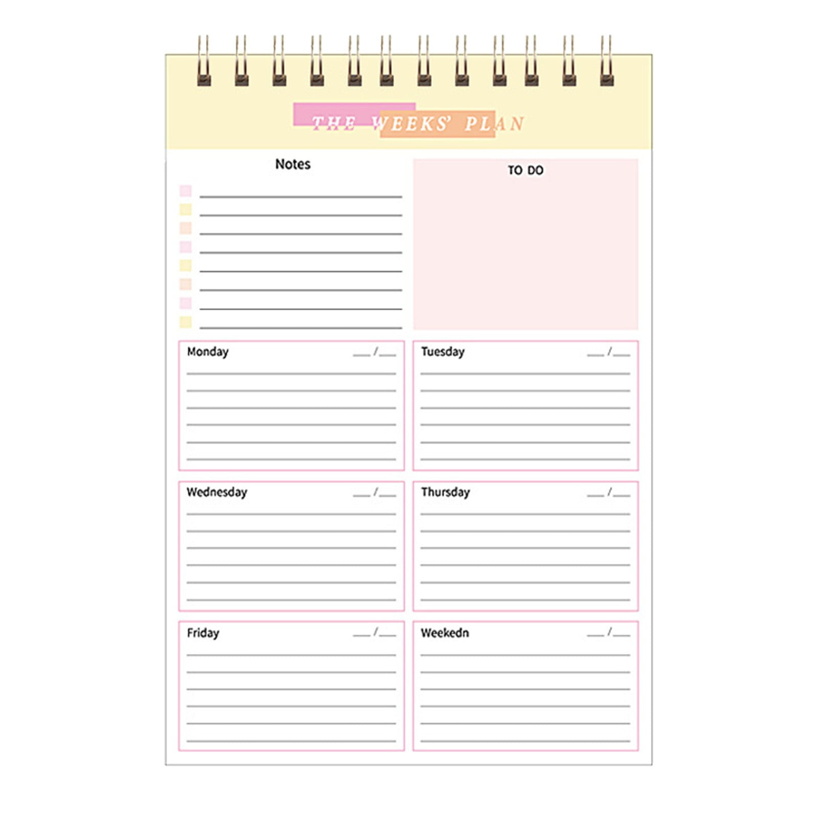 UYUH Weekly Undated Desk Planner & To-Do List Notepad Multi-Functional ...