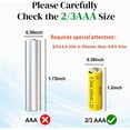 UYWGF-10 Pcs Ni-CD 2/3AAA 150mAh 1.2V Rechargeable Battery, 2/3AAA Size ...