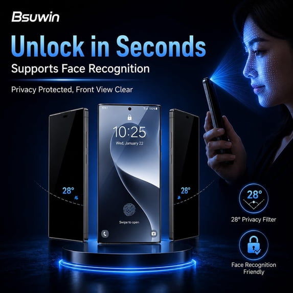 UYWGF-2 Pack Privacy Screen Protector for Samsung Galaxy S26 Ultra ...