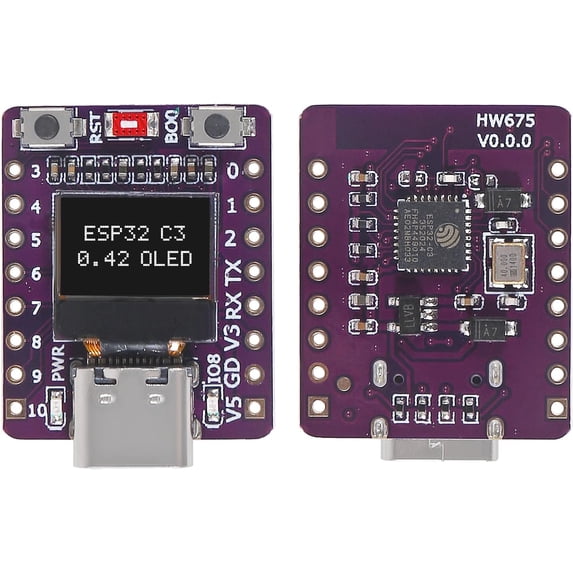 UYWGF-2PCS ESP32-C3 0.42-inch OLED Development Board ESP32 Supermini ...