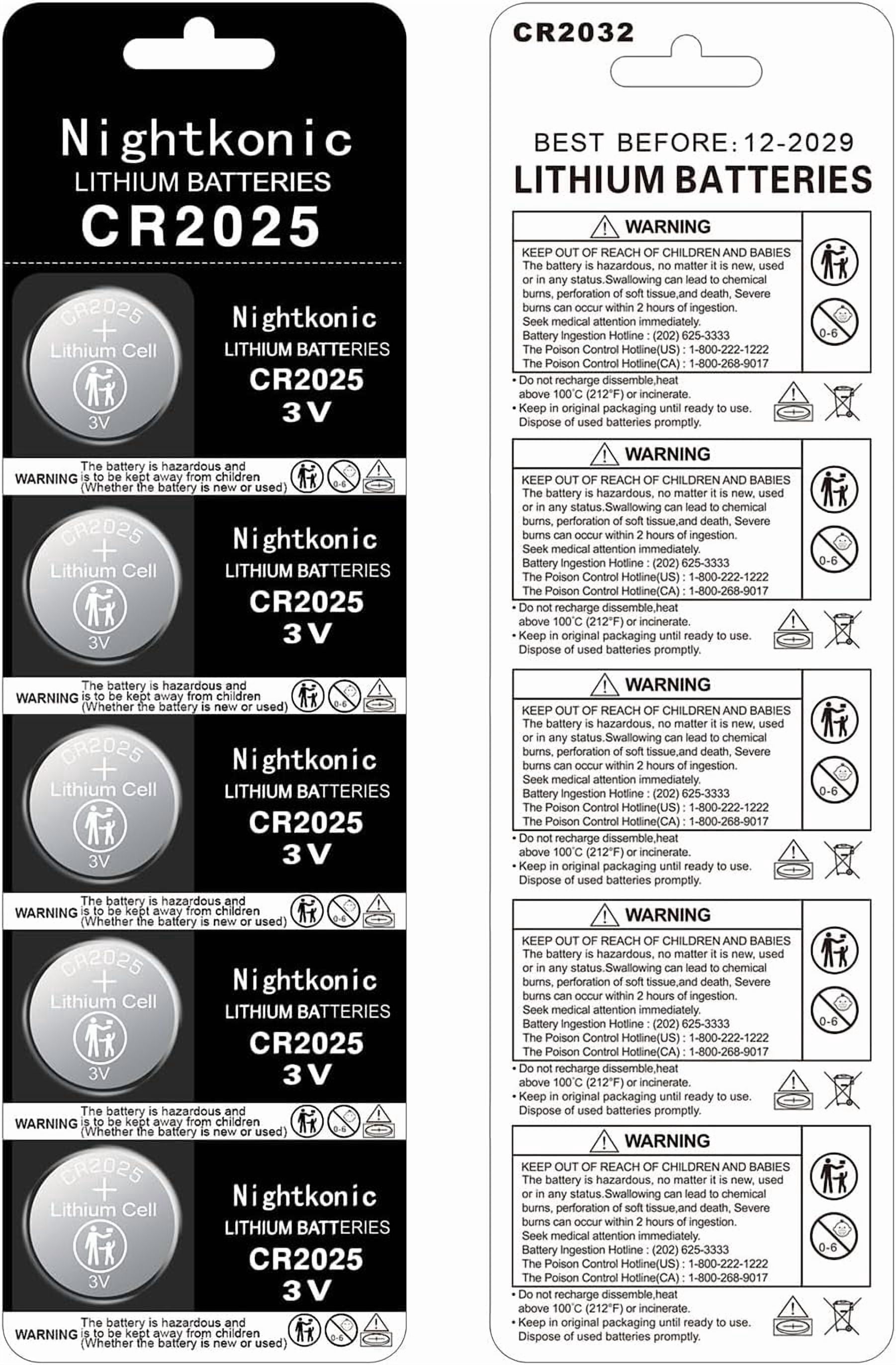 UYWGF-40 pcs Pack CR2025 Battery 3v Lithium Button Cell Coin 2025 ...