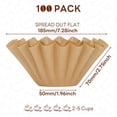 UYWGF-5 Cup Coffee Filter, 100 Count Basket Coffee Filters for 4-5 Cup ...