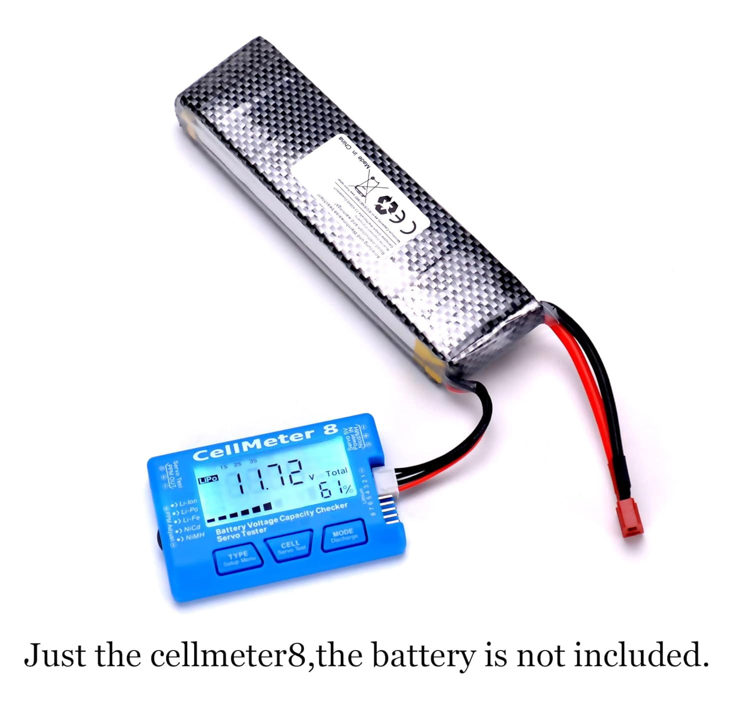 UYWGF-RC CellMeter 8 Digital Battery Capacity Checker Battery Voltage ...