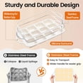 UYWGF-Silicone Brownie Pan with Dividers, Metal-Reinforced Frame, 2 ...