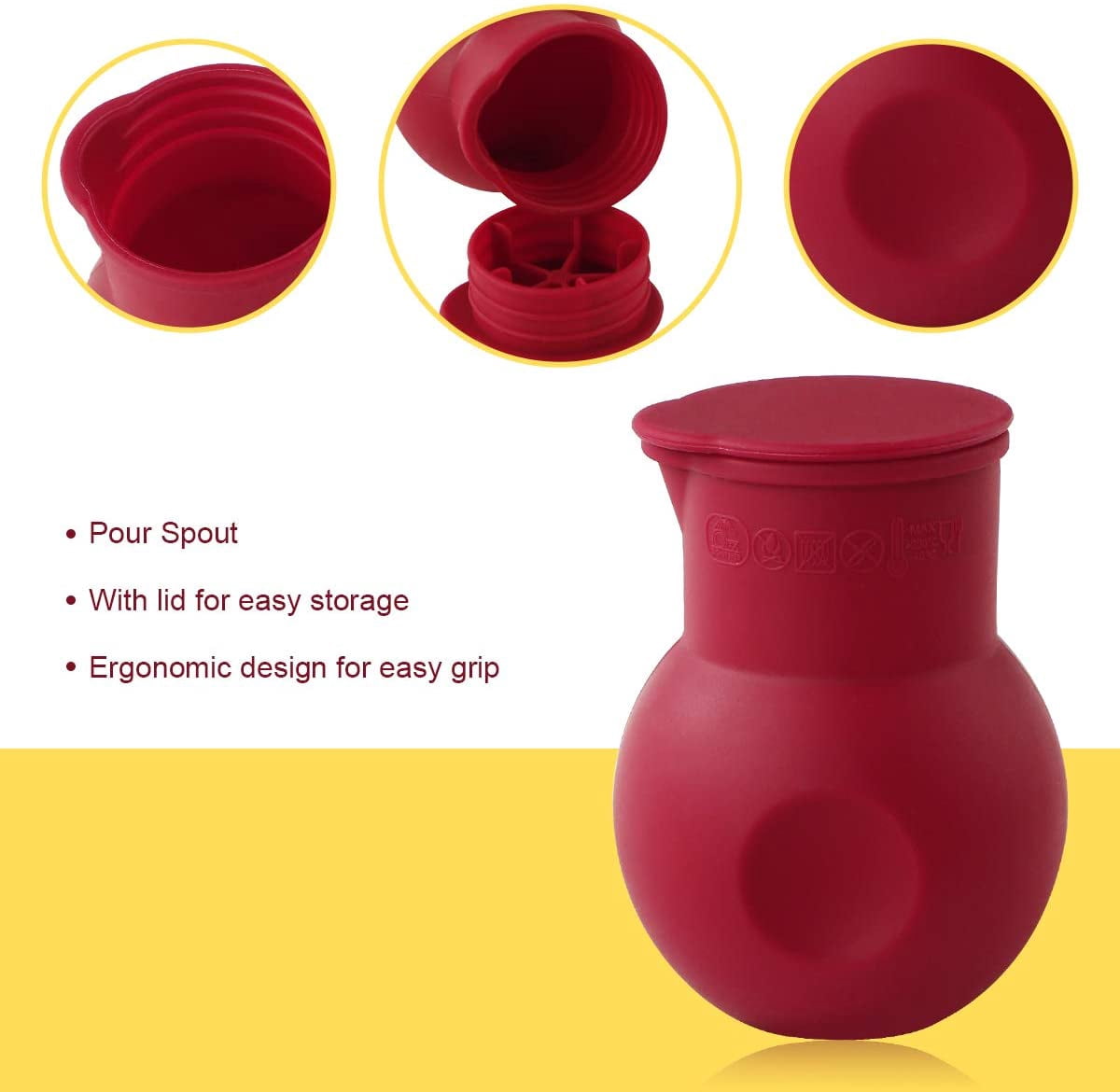 UYWGF-Silicone Chocolate Melting Pot Microwave Melt and Pour Candy ...