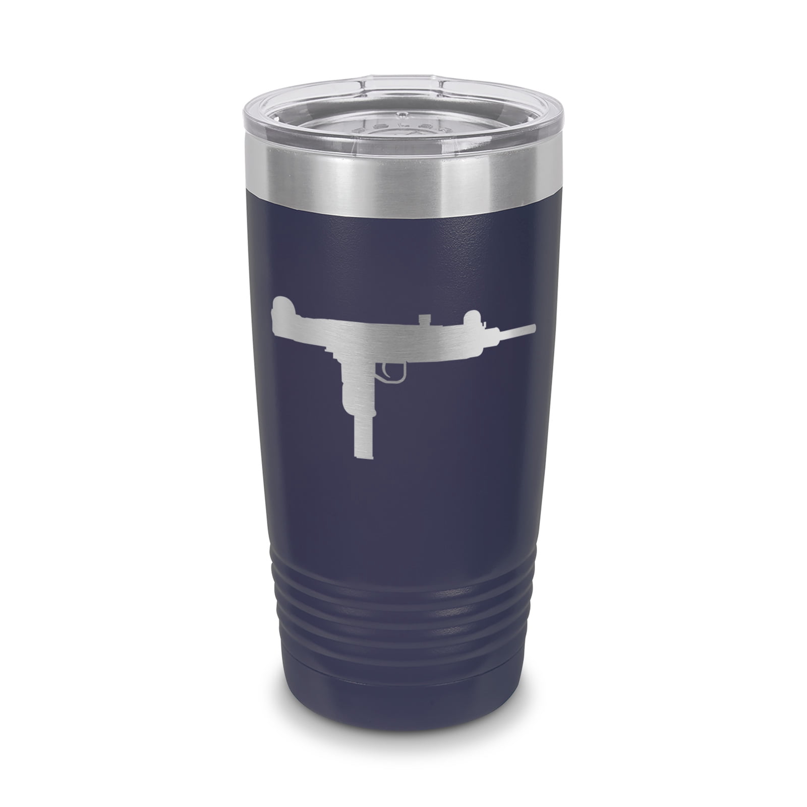 UZI Tumbler 20 oz - Laser Engraved w/ Clear Lid - Stainless Steel ...