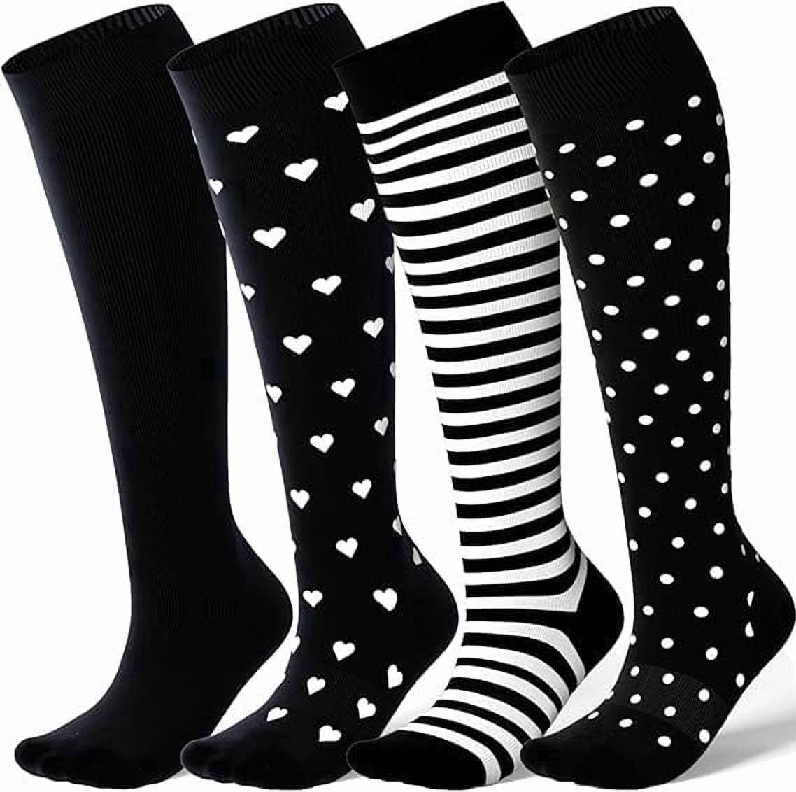 UZMOG 4Pairs Compression Socks for Women & Men for Cycling Athletic ...