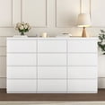 UZUGUL 12-Drawer White Dresser, Extra Large Capacity, Handle-less ...