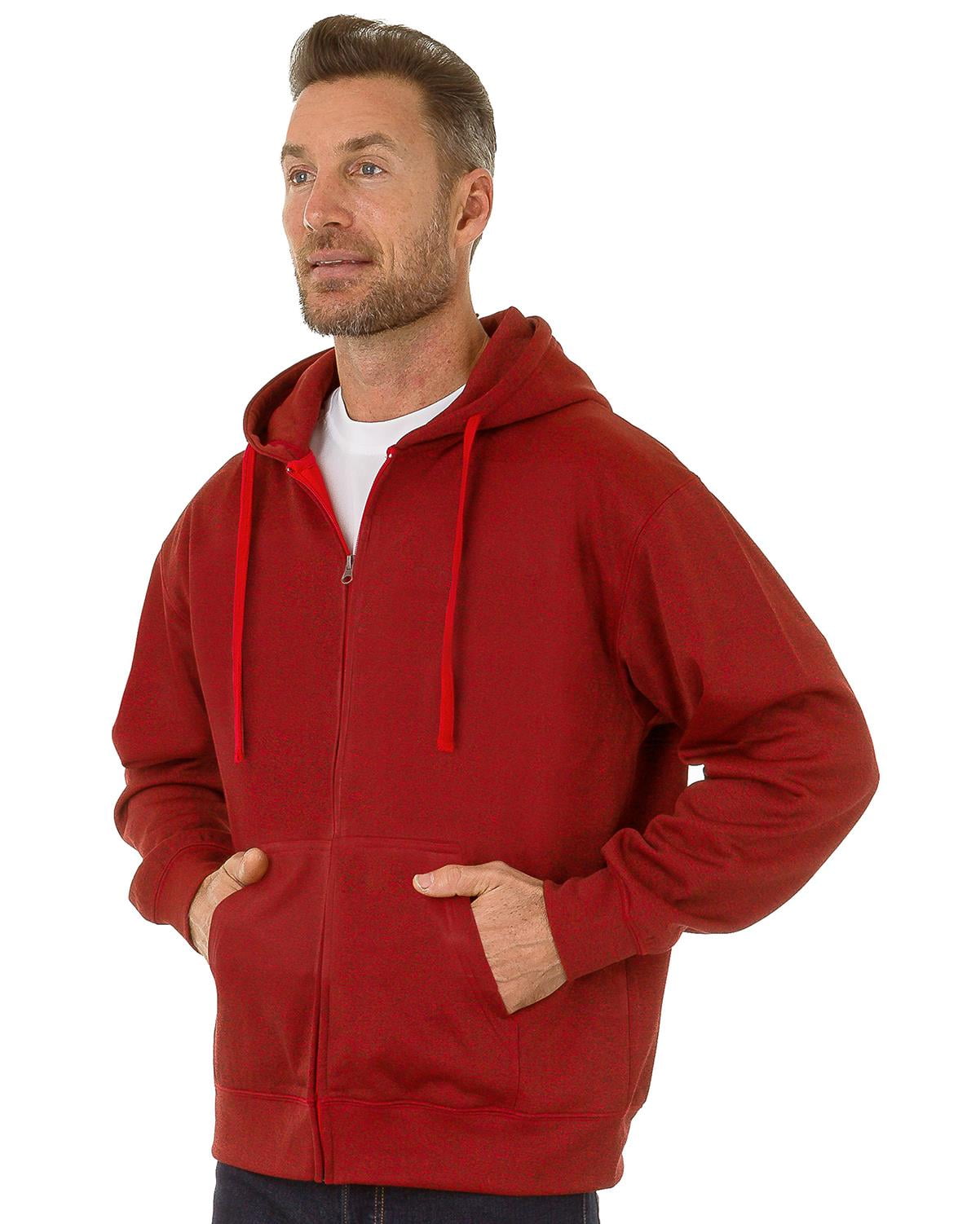 UZZI Active Dri Fit Full Zip Hoodie, BURGUNDY, Size: L, Uzzi Active ...