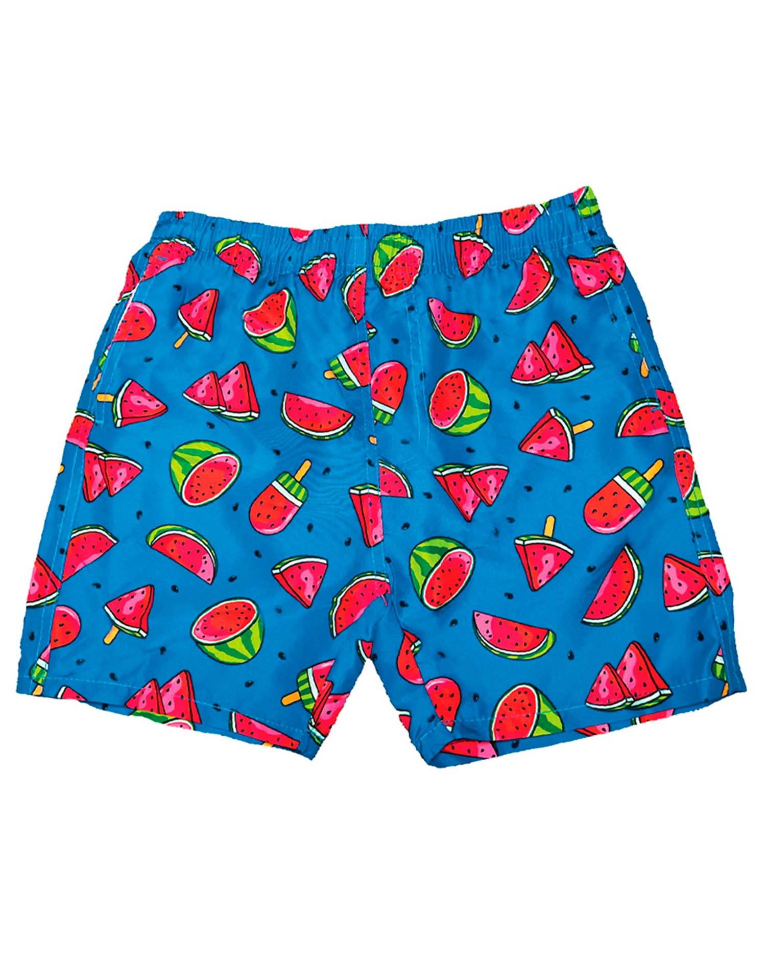 UZZI Kids Swim Shorts Fast Dry Fun Watermelon Print, Royal Watermelon ...